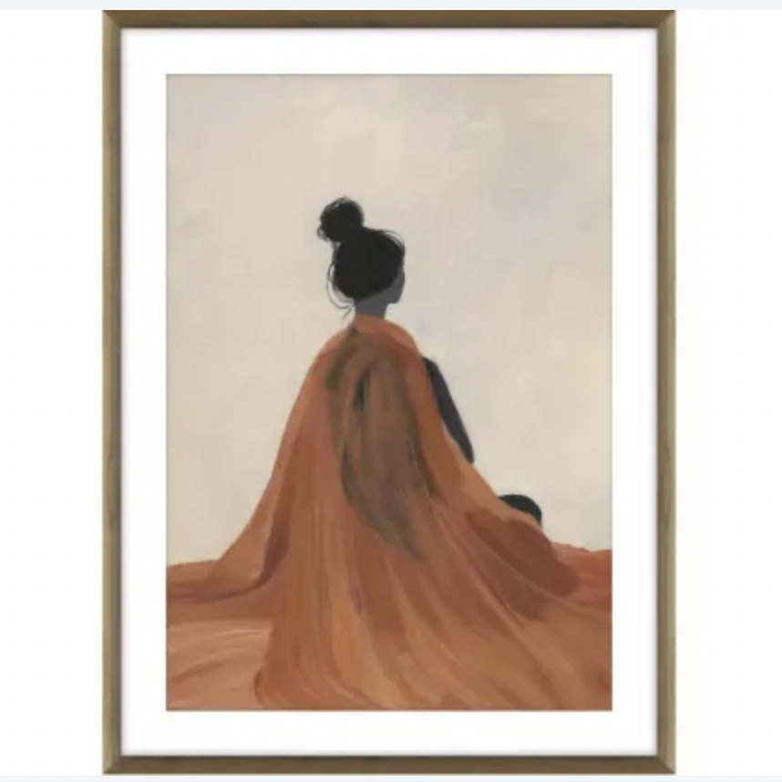 Sunset Saree Framed Print